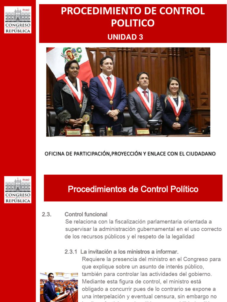 UNIDAD 03-Control Politico | PDF