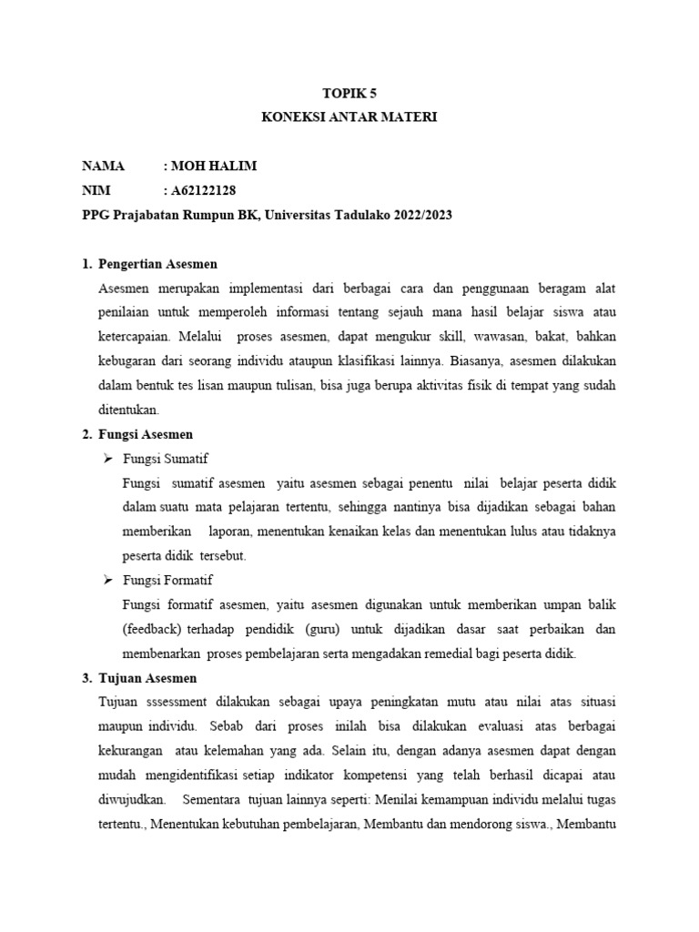 TOPIK 5 Koneksi Antar Materi | PDF