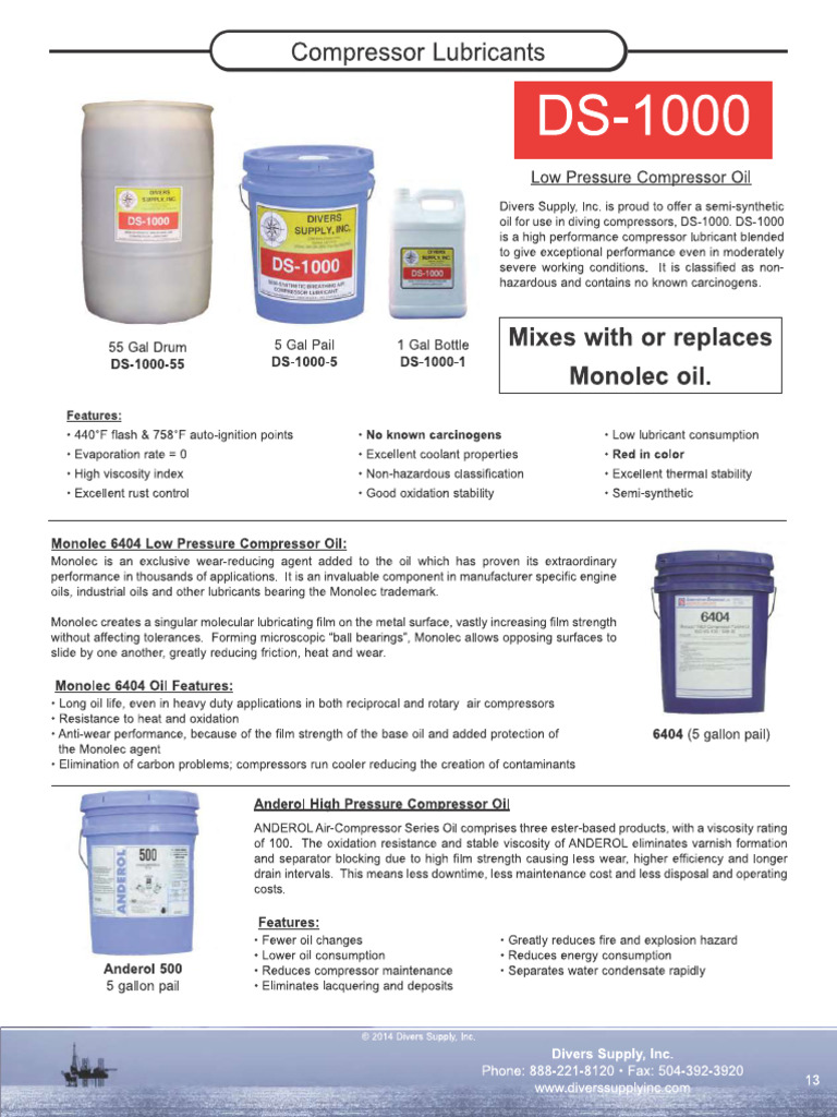 Compressor Lubricants | PDF