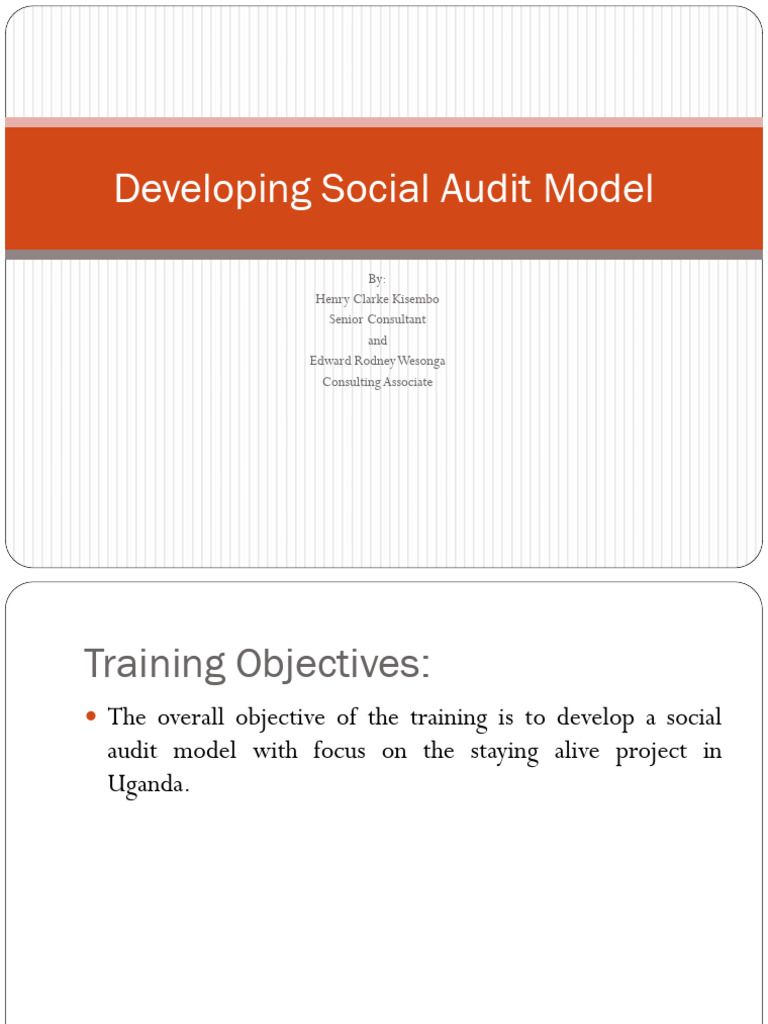 Dokumen - Tips - Developing Social Audit Model | PDF