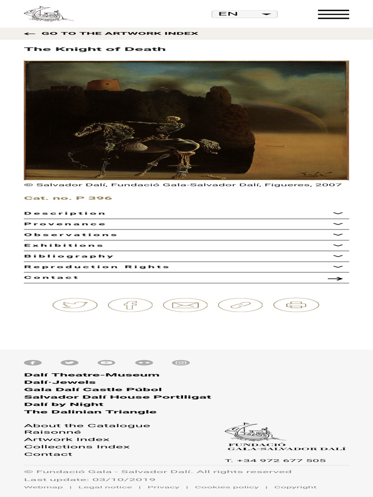 Salvador Dalí's Knight of Death Artwork | PDF | Social Science | Art