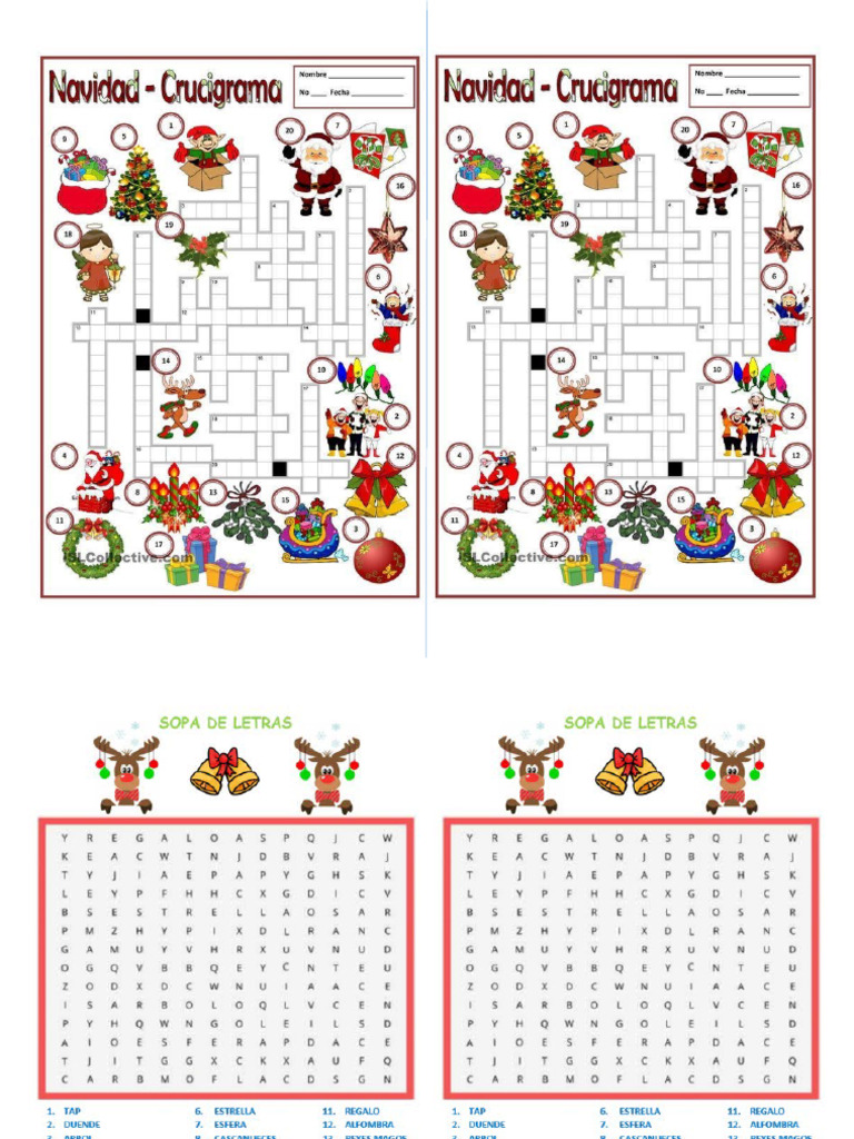Crucigrama y Sopa de Letras | PDF