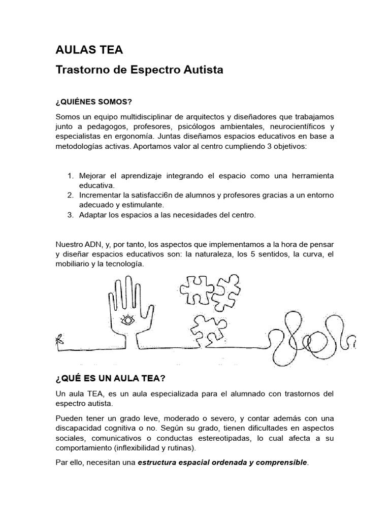 Aulas Tea | PDF | Espectro autista | Aprendizaje