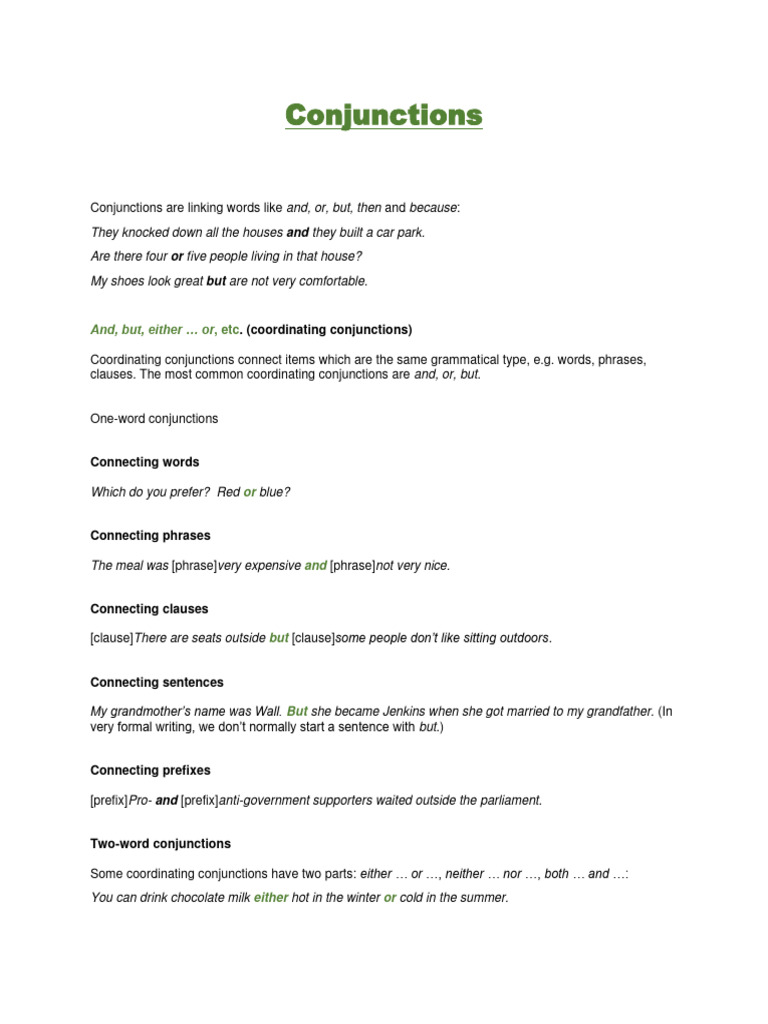 Conjunctions | PDF | Linguistic Typology | Syntax