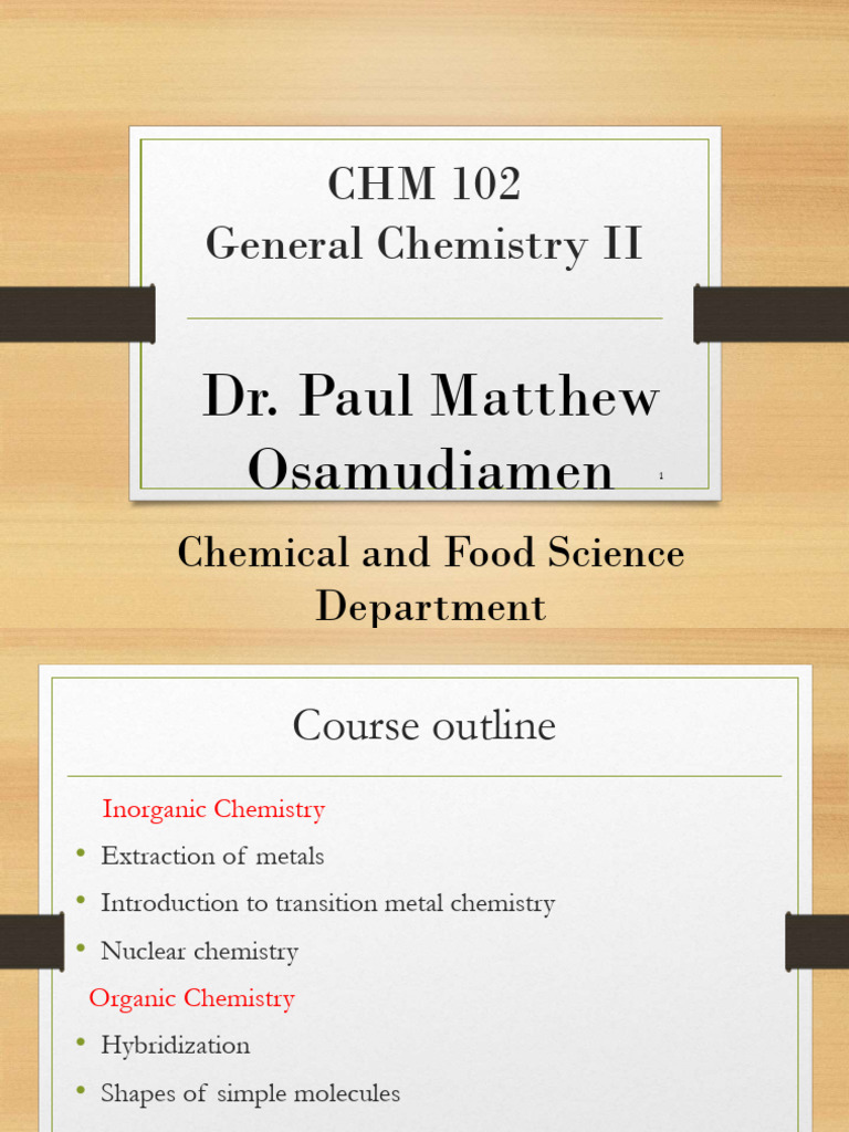 CHM 102 B | PDF