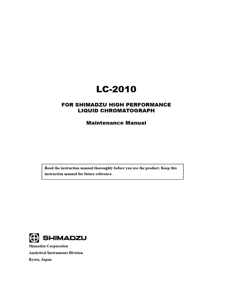 LC 2010 Maintenance Manual e PDF | PDF