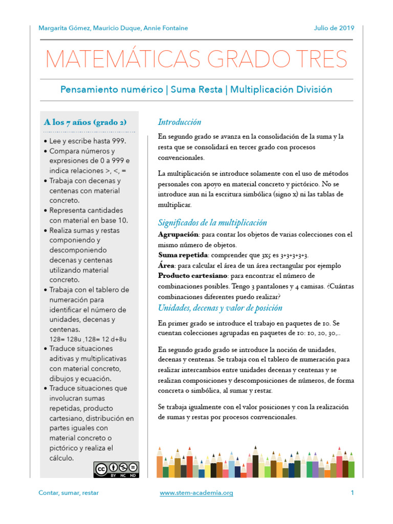 Matematicas Grado 3 | PDF