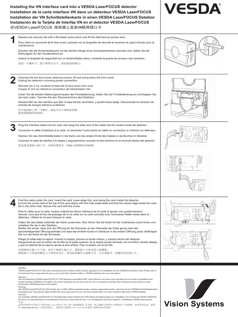 Vesda A3 Vnetcard Instal Guide 10673 | PDF