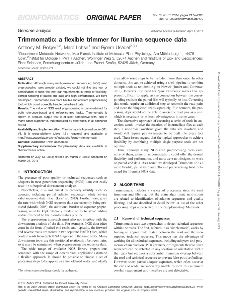 Bioinformatics 30-15-2114 | PDF