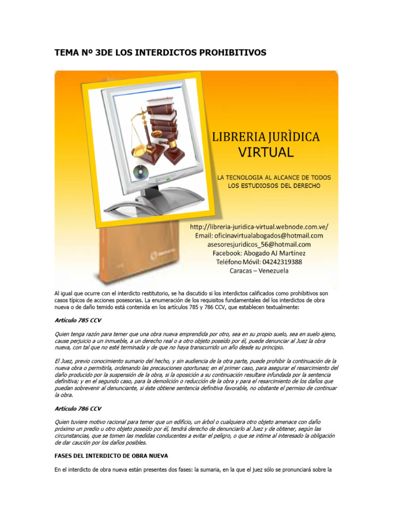 3 de Los Interdictos Prohibitivo1 | PDF