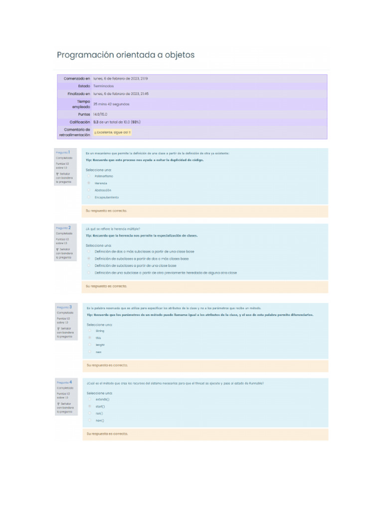 Examen 5 y 6 de Programacion Orientada A Objetos | PDF
