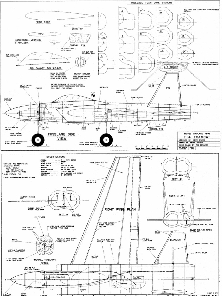 f-14 Foamcat Plan | PDF