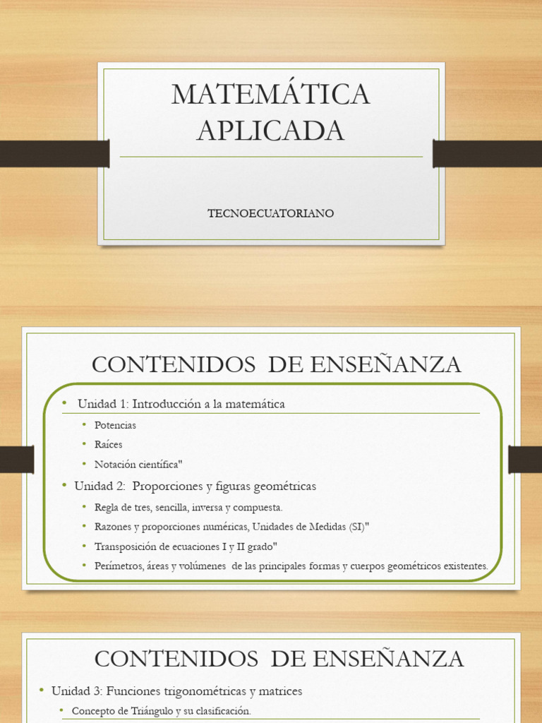 Matemática Aplicada Clase Parte 01 | PDF | Exponenciación | Ecuaciones