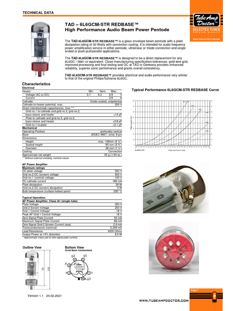 Tad Datenblatt - 6l6gcm STR 1 2 | PDF