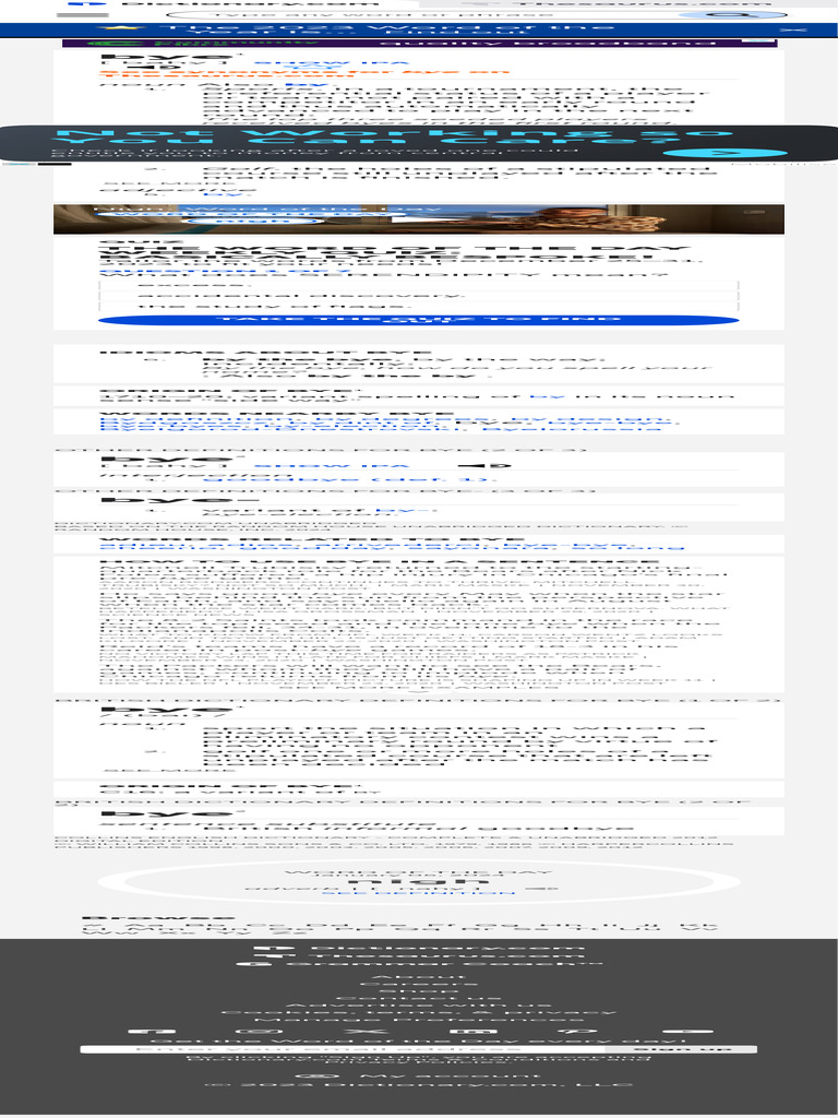 BYE Definition & Usage Examples | PDF | National Football League | Grammar