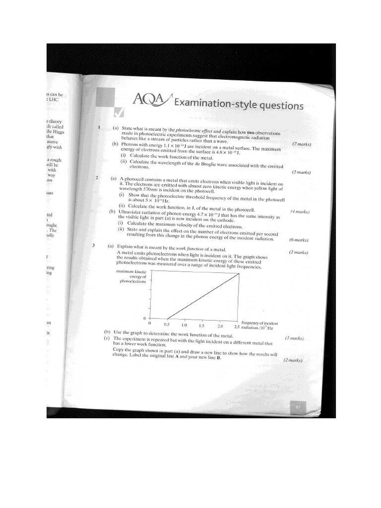 Physics AQA B Unit 1 Examination Style Questions Part4 | PDF