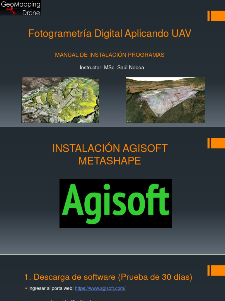 Manual Instalación Agisoft Prueba 30 Dias Pdf