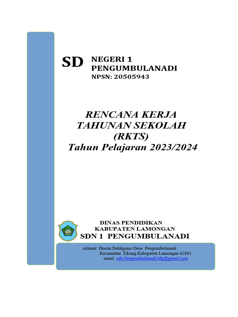 RHK 1 - RKTS - 2023 - SDN 1 Pengadi | PDF