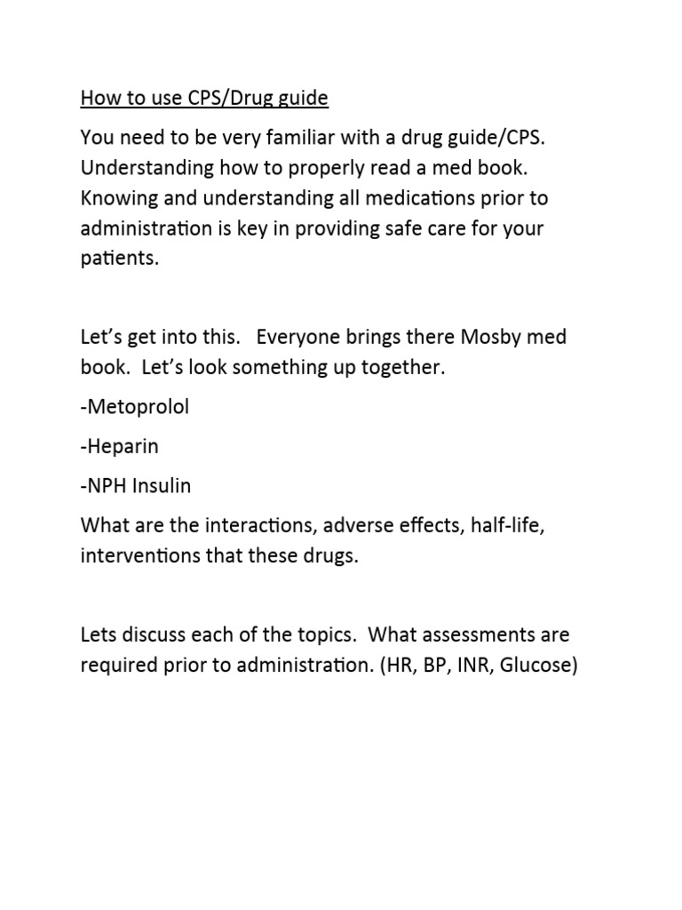 CPS, DRug Guide Use | PDF | Self-Improvement