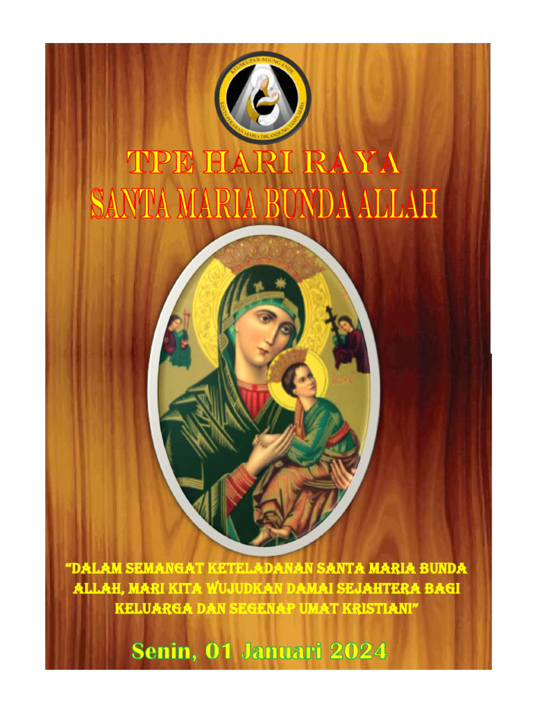 TPE HR SANTA MARIA BUNDA ALLAH, Senin, 01 Januari 2024 | PDF