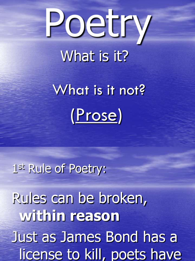 Understanding Poetry Rules and Elements | PDF | Poetry | Metre (Poetry)