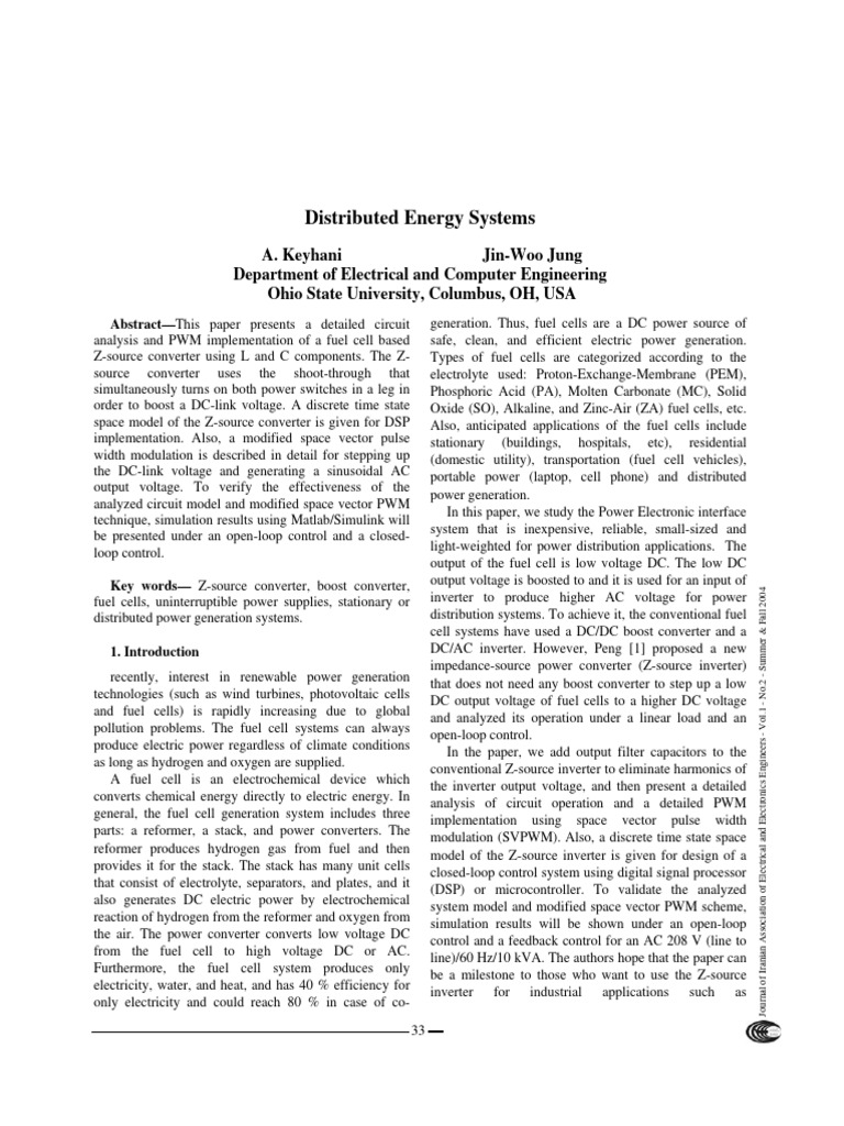 Distributed Energy Systems | PDF