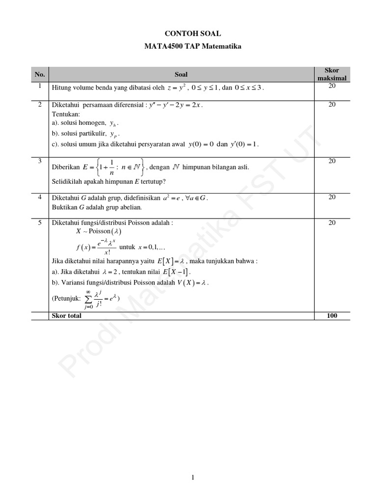 Contoh Soal TAP | PDF | Metode & Bahan Ajar