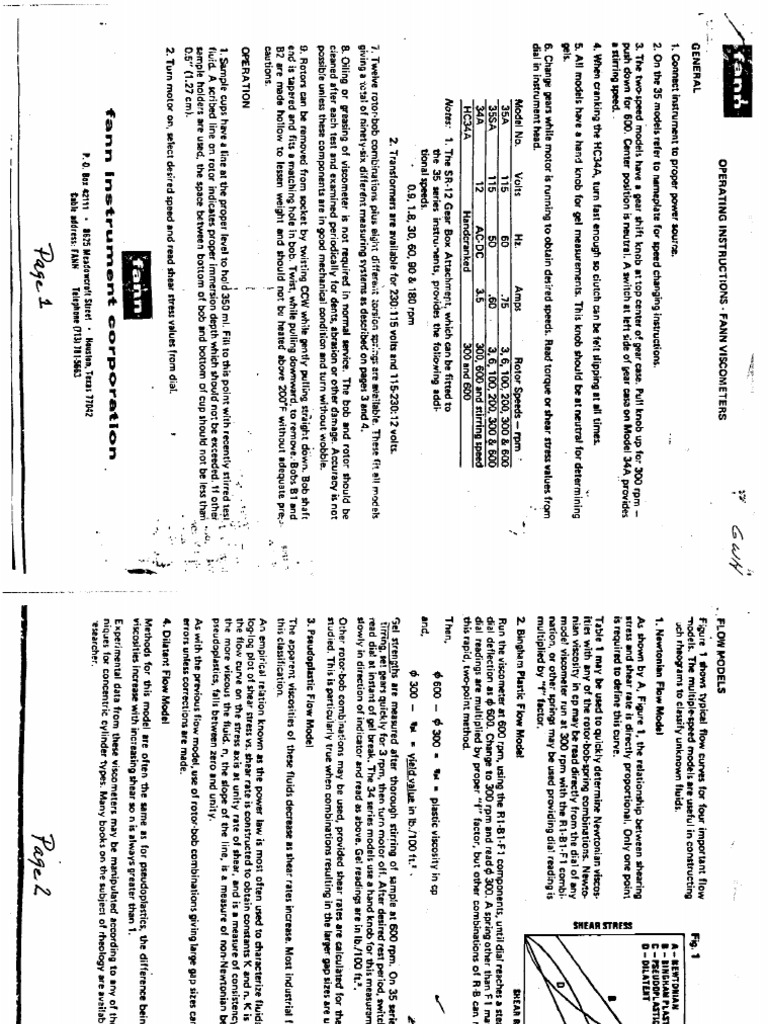 Fann 35 Viscosity Calculations | PDF