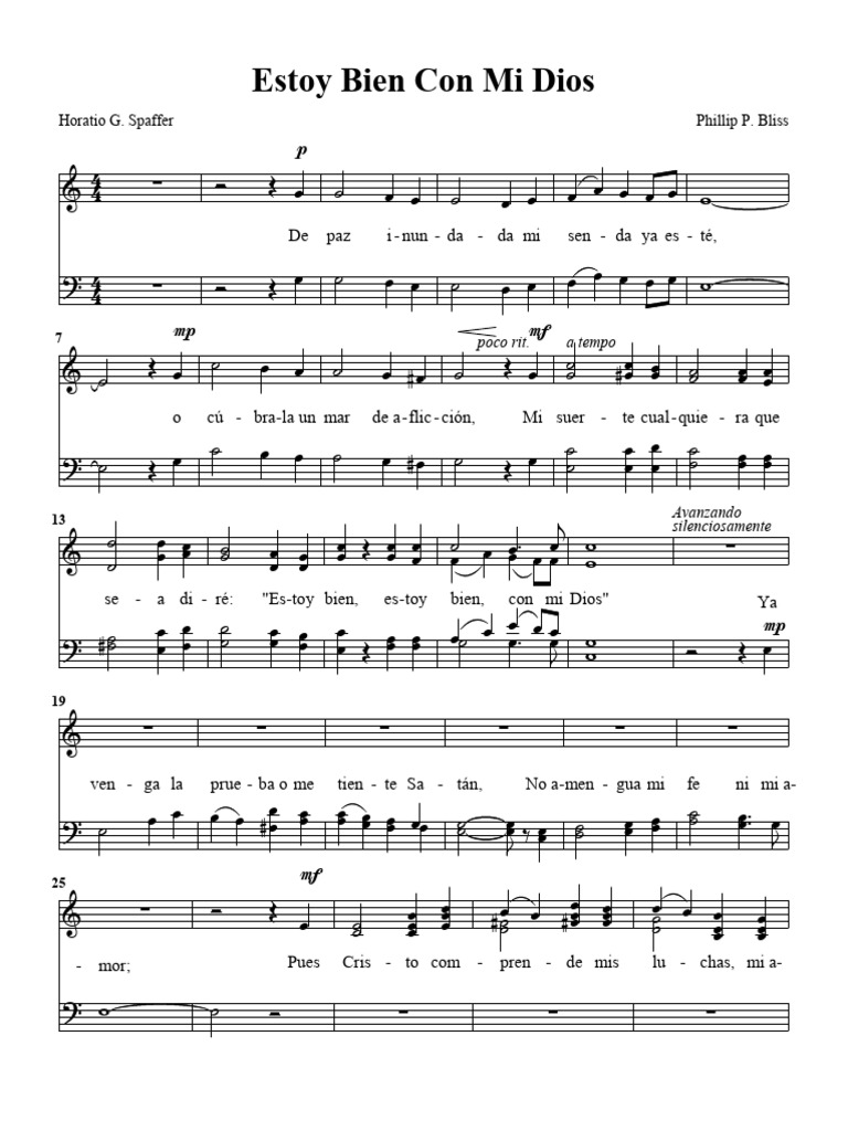 Estoy Bien Con Mi Dios - Partitura | PDF