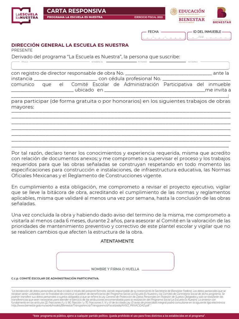 04_LEEN Carta Responsiva-2022!04!29 | PDF