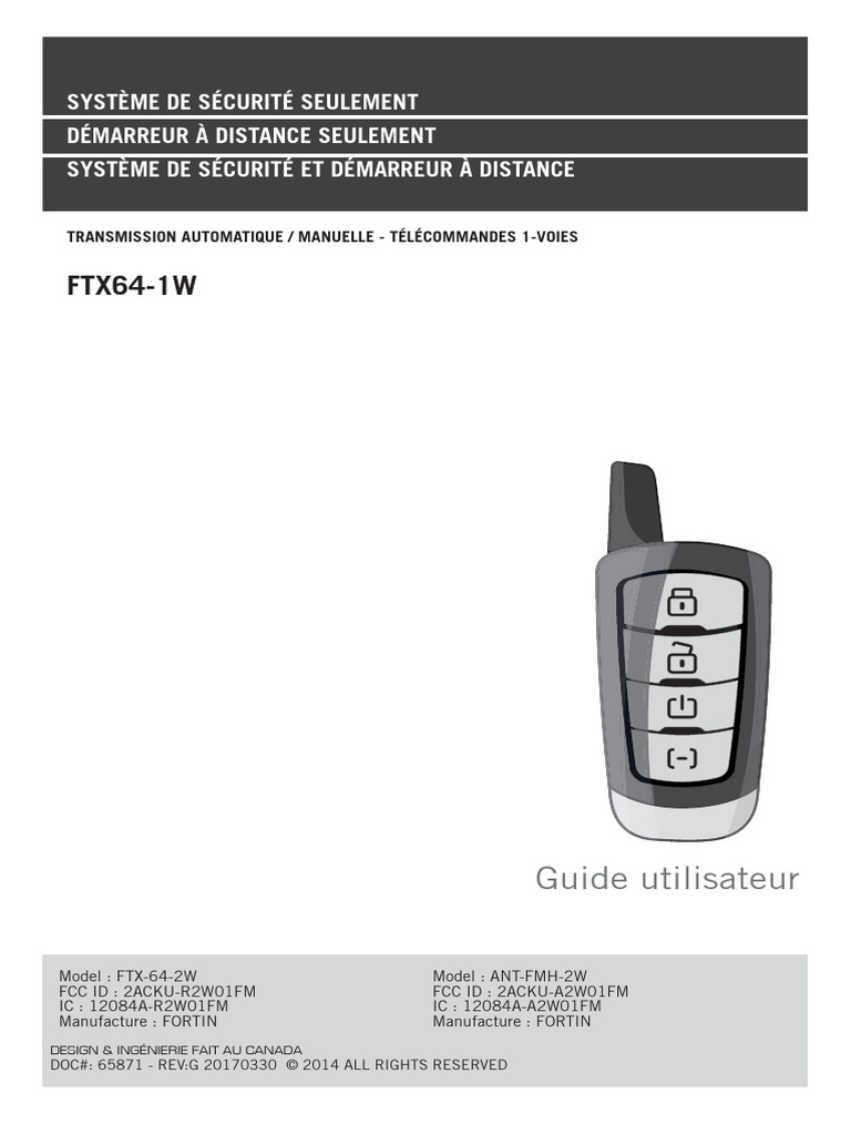 Automode Demarrage Notice Rf641w-User-guide-65871 | PDF