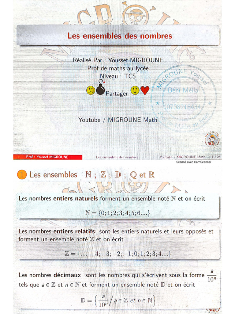 TCS - Ensembles Des Nombres | PDF