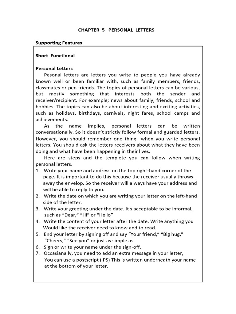 Personal Letters | PDF