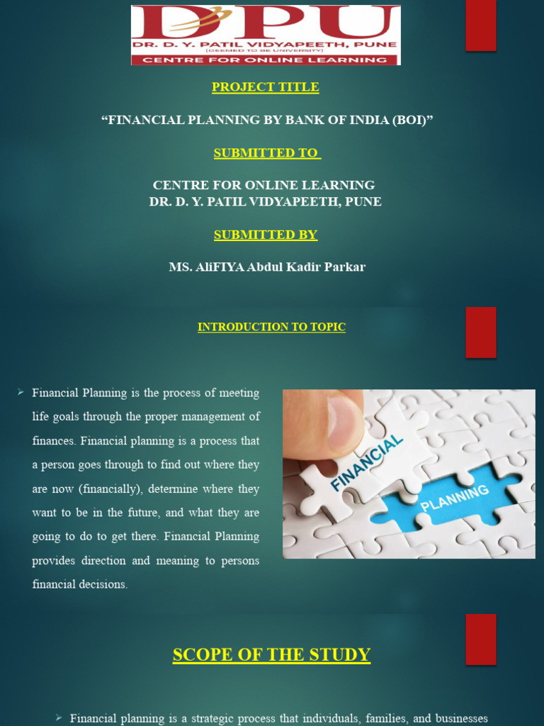 Financial Planning Insights at BOI | PDF | Banks | Credit