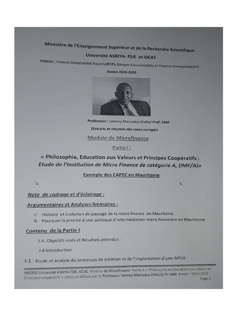 Document Microfinance 1 Pdf