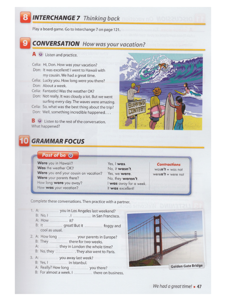 (SB) Interchange 1 - Unit 7 - Lesson 2 | PDF