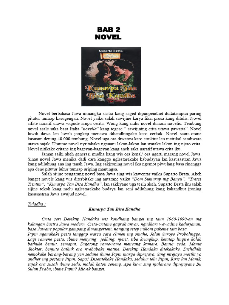 BAB 2 Novel Bahasa Jawa | PDF