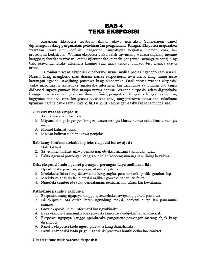 BAB 4 Teks Eksposisi Ngenani Adat Tradisi Mantu B Jawa | PDF