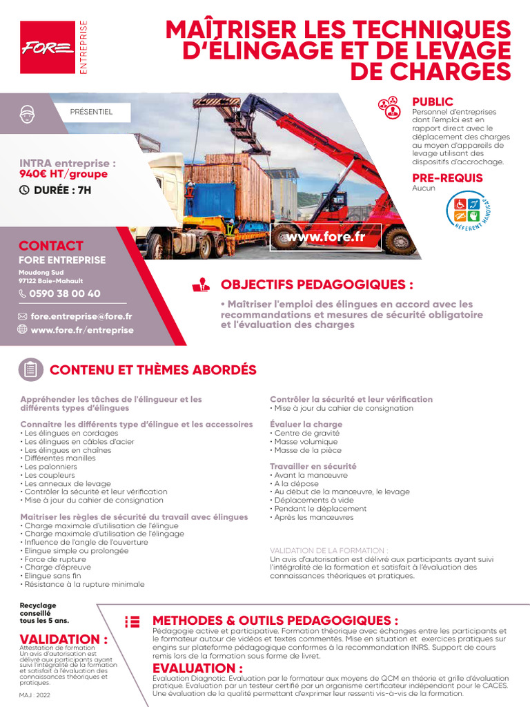 Maitriser Les Techniques D Elingage Et de Levage de Charges | PDF