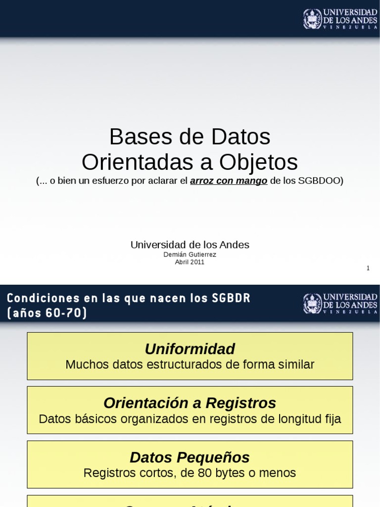 BD Clase 08 OODB | PDF