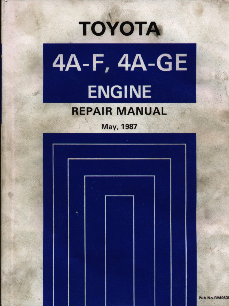 4AFE - 4AGE 16v Service Manual | PDF