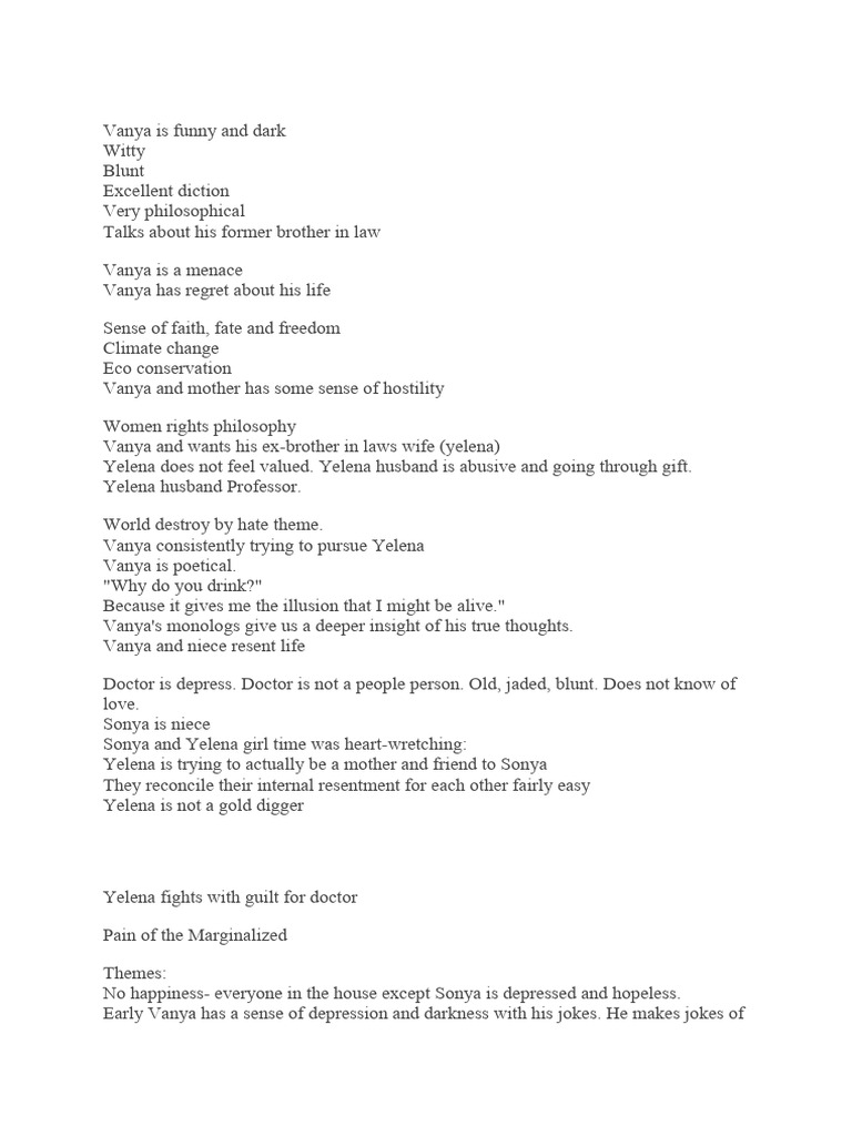 Vanya | PDF