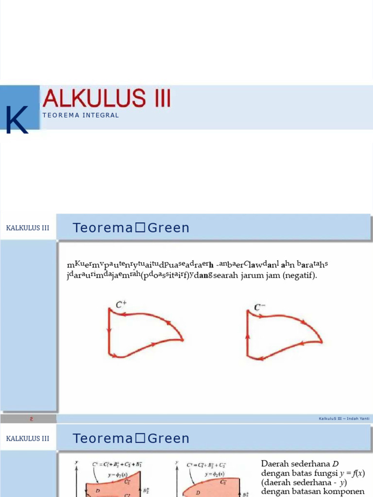 Teorema Green dan Contoh Aplikasinya | PDF