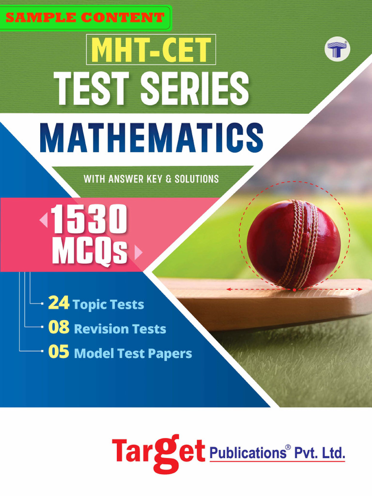 Sample PDF of MHT Cet Maths Test Series Notessample Content | PDF