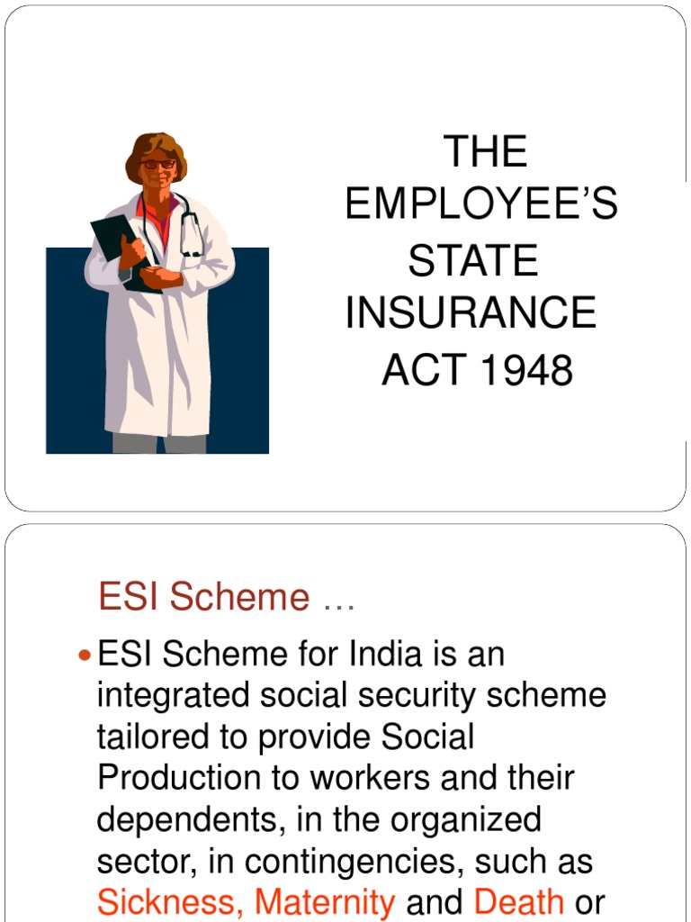 ESI Scheme Provides Social Security to Organized Sector Workers | PDF ...