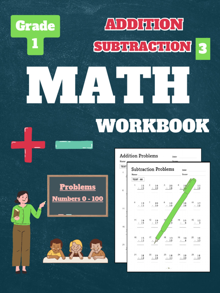 100 Tests - Math Workbook Grade 1, VOL. 3 | PDF | Teaching Methods ...