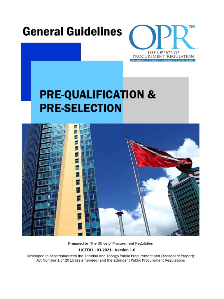 Pre Qualification and Pre Selection PDF | PDF
