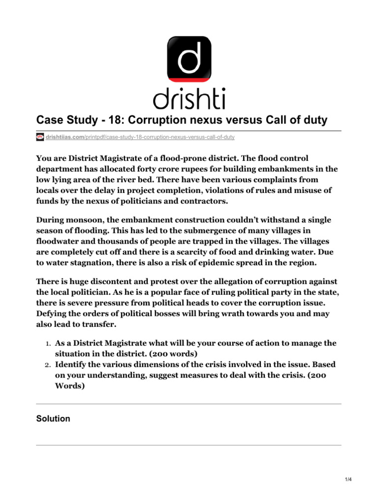 Case Study 18 Corruption Nexus Versus Call of Duty | PDF