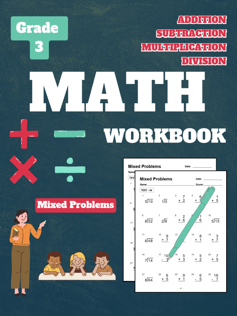 Addition Subtraction Multiplication and Division Workbook Grade 3 | PDF
