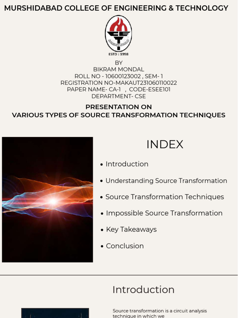 Source Transformation | PDF